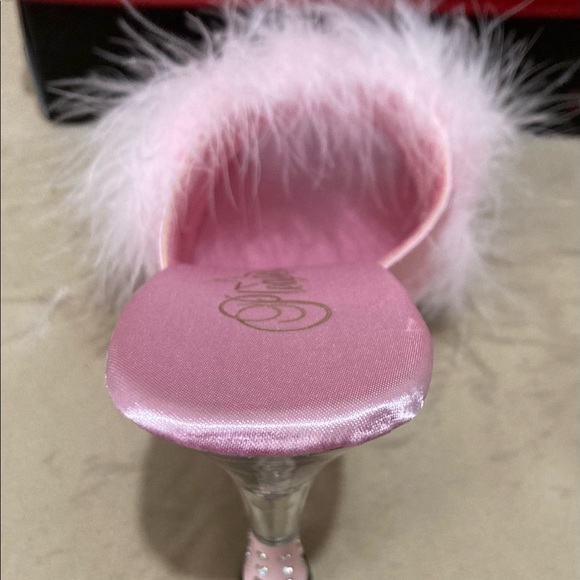 Pleaser | Shoes | New Pleaser Marabou Fur Rhinestone Heel Slide Mules ...
